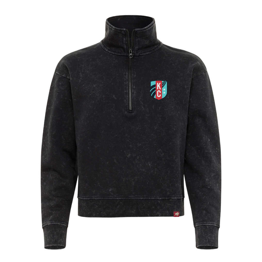KC Current Women's Vintage Wash Quarter-Zip – Kansas City Current Team ...