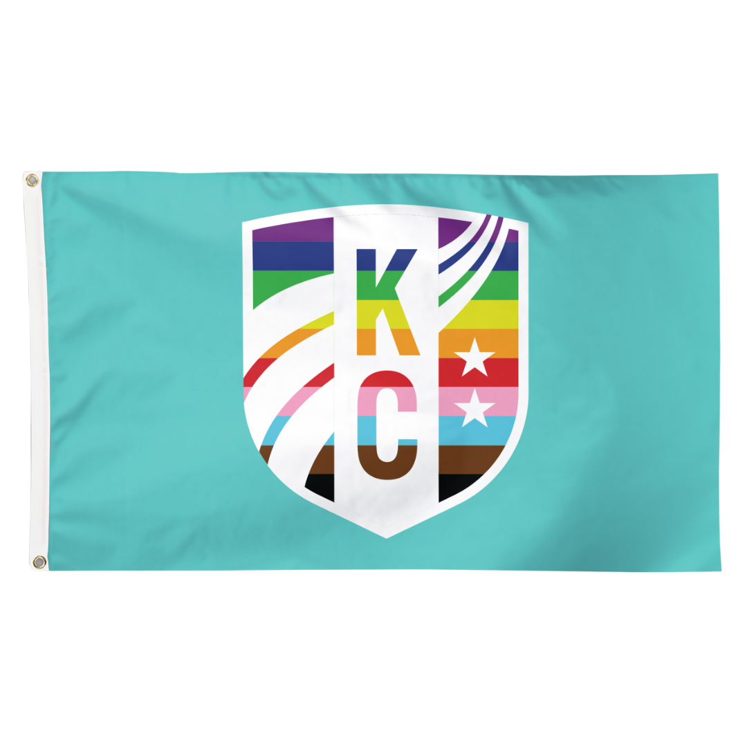 KC Current Teal Pride Flag – Kansas City Current Team Store