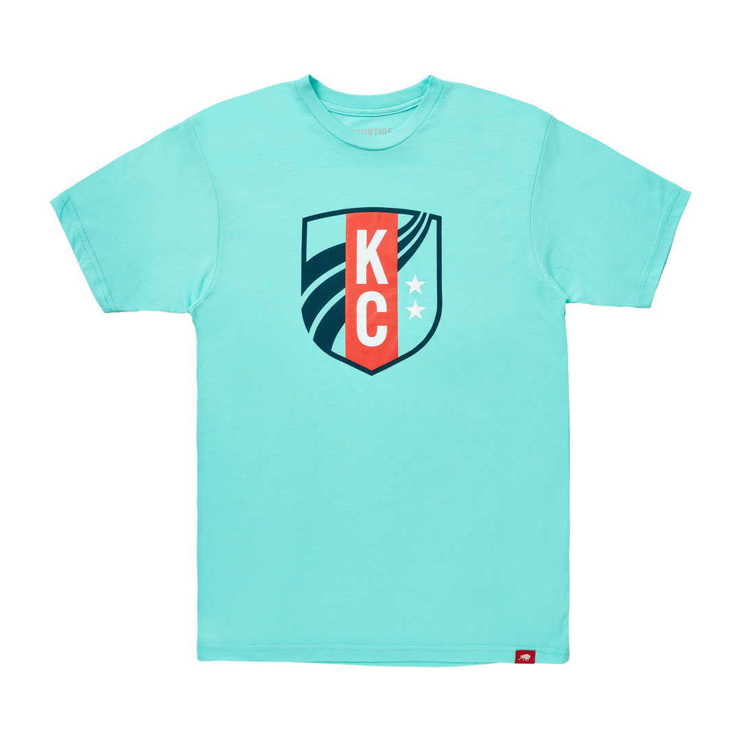 KC Current Unisex Teal Comfy Crest T-Shirt – Kansas City Current Team Store