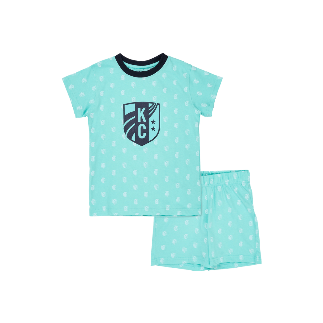 KC Current Kids All Over Crest Pajamas – Kansas City Current Team Store