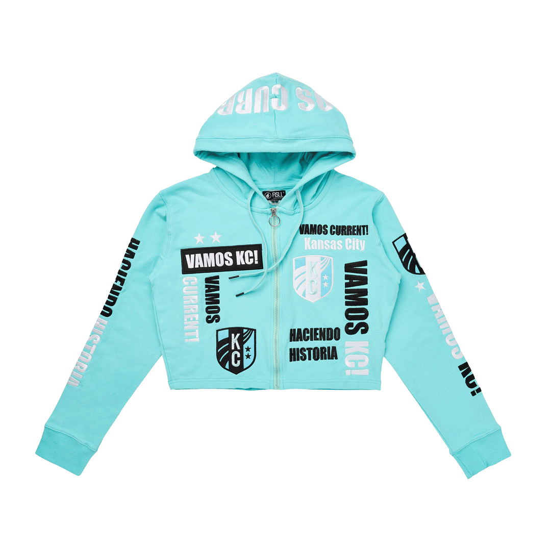 KC Current Women's FISLL Vamos Current Cropped Hoodie – Kansas City ...