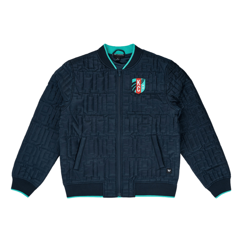 KC Current Unisex Repeat Quilted Navy Jacket – Kansas City Current Team ...